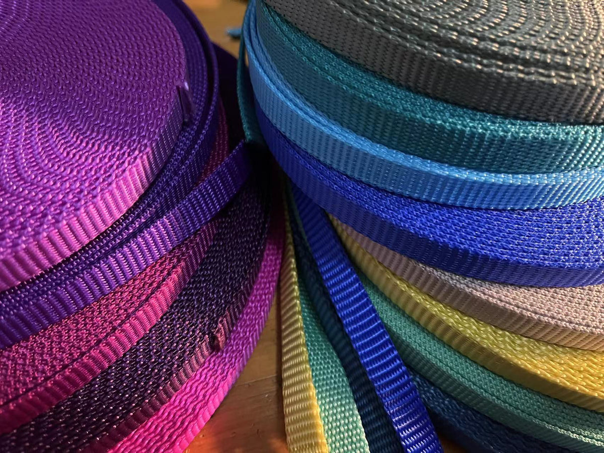 3/8'' (10mm) -Heavy weight Color Nylon Webbing, 1yard each color ...