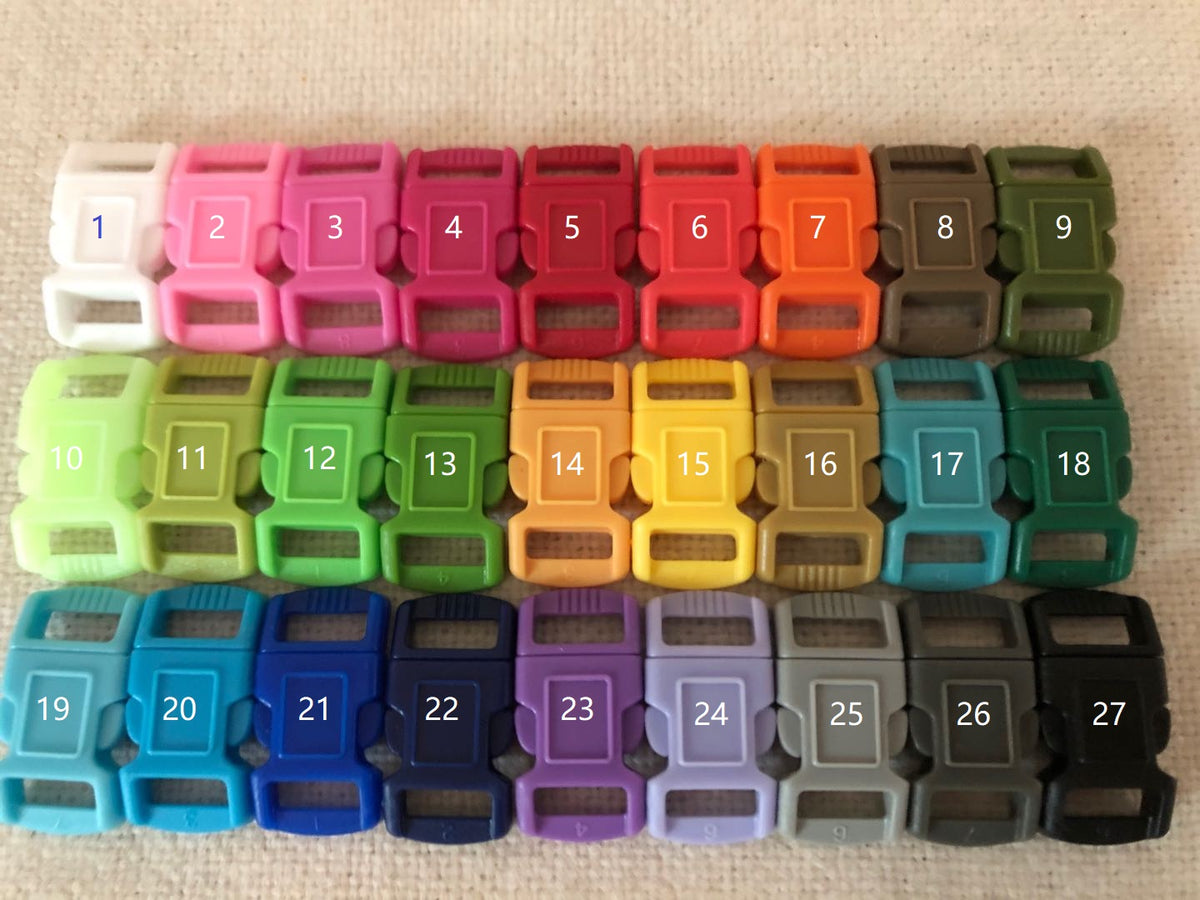 Contoured Cat Collar Safety Breakaway Plastic Buckle-3/8'' (10mm) Mixe ...